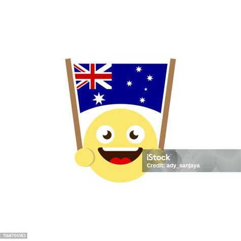 흰색 배경에 격리 된 호주 벡터 아이콘의 이모티콘 플래그 귀여운에 대한 스톡 벡터 아트 및 기타 이미지 귀여운 기 노랑 Istock