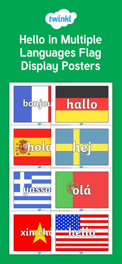 A Handy Set Of Flags From Around The World Each Includes How To Say