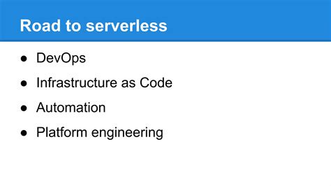 Migration To Serverless Ppt