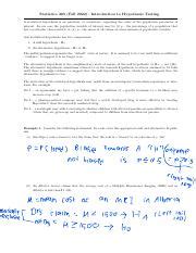 Comprehensive Guide To Hypothesis Testing In Statistics 205 Course Hero