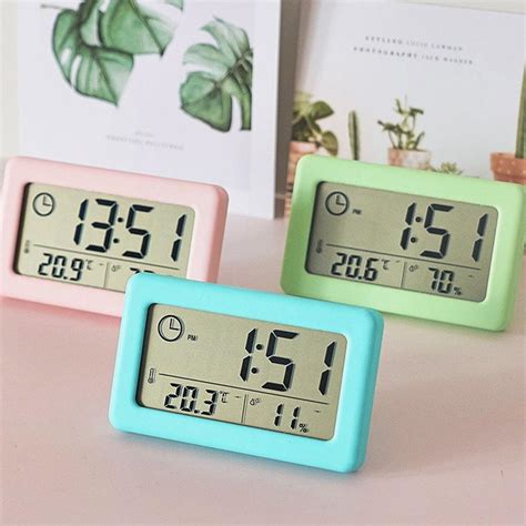 Digital Clock Thermometer Hygrometer Meter Led Ind Vicedeal