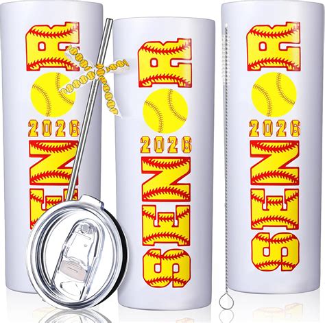 Silifine 3 Pcs Softball 2026 Senior Night T Softball