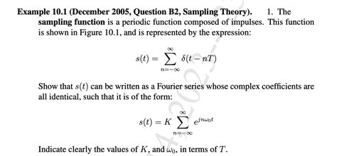 Solved Example 101 December 2005 Question B2 Sampling