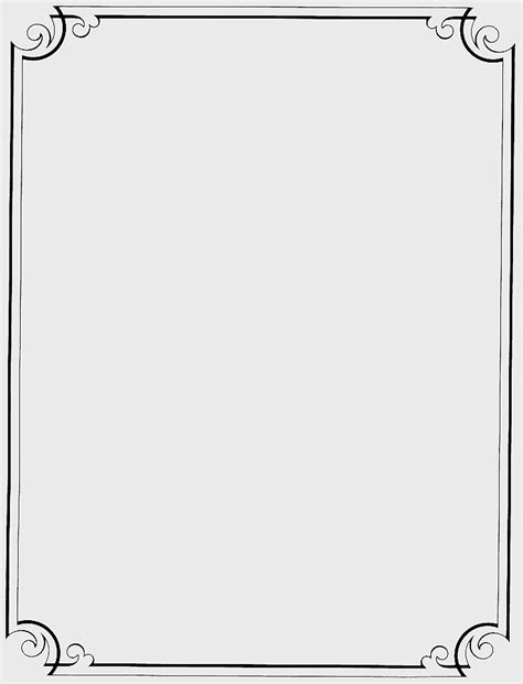 Gray Vintage Border Frame Black And White Rectangle Design Monochrome