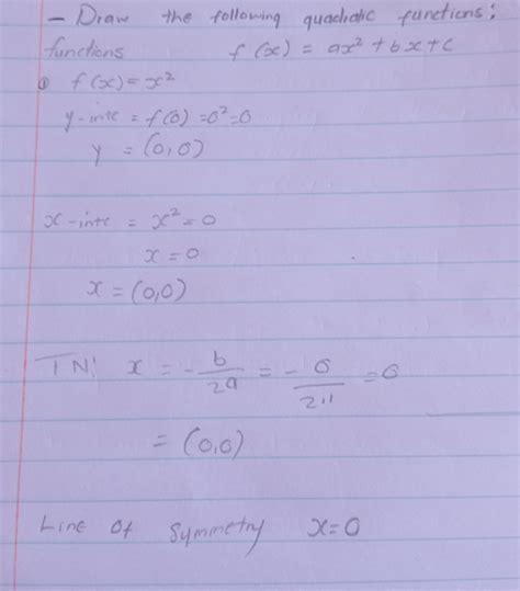 draw the following quadratic functions functionsf x ax2 bx c 1 f x