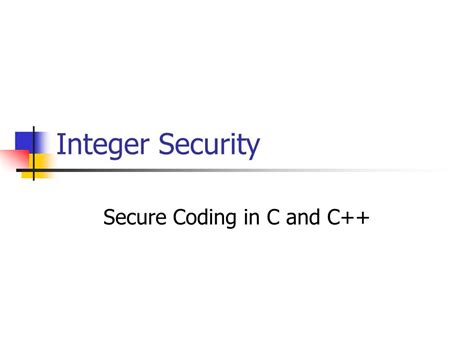 Ppt Integer Security Powerpoint Presentation Free Download Id3024726