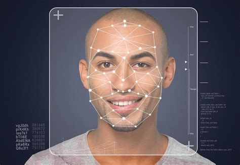 Premium Photo Face Detection Or Facial Recognition System With Man Face