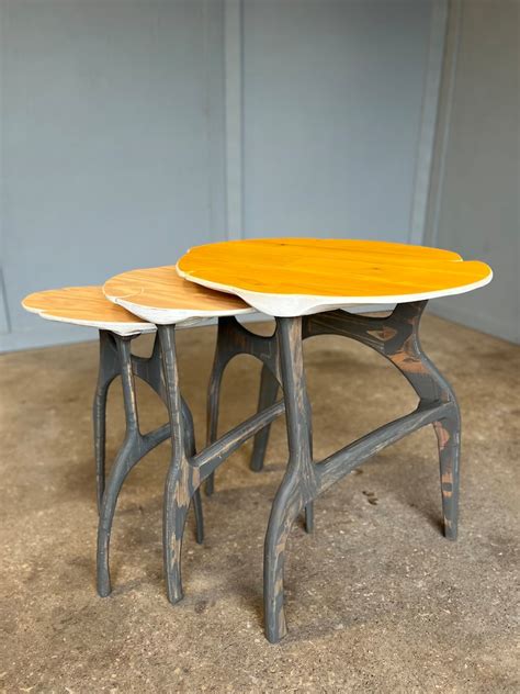 Nesting Tables Set 3 Side Table Coffee Table Etsy