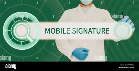 Conceptual Caption Mobile Signature Business Concept Methodology That