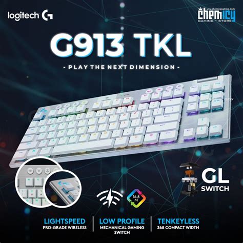 Jual Logitech G913 White Tkl Lightspeed Wireless Rgb Gaming Keyboard Shopee Indonesia