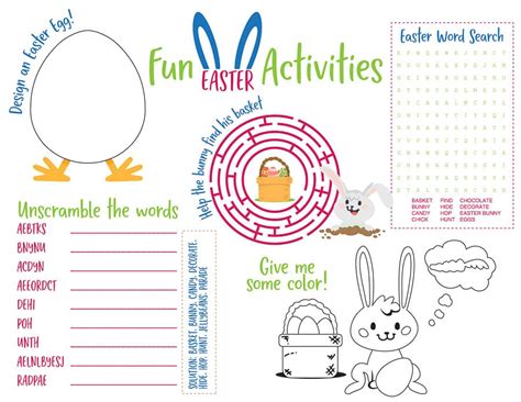 Free Easter Activities Printable