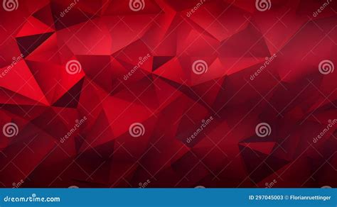 Abstract Background Of Triangular Patterns In Dark Red Colors Low Poly
