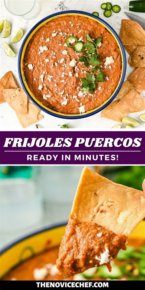 Frijoles Puercos Mexican Bean Dip The Novice Chef