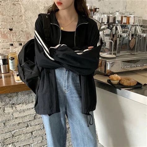 外套女春秋季ins潮宽松2023新款复古炸街原宿bf风薄款长袖上衣服虎窝淘
