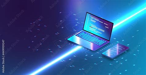 Application Of Smartphone With Business Graph And Analytics Data On Isometric Mobile Phone