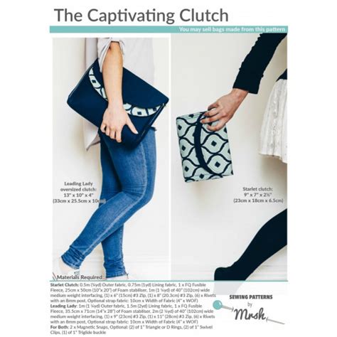 Mrs H Patterns Paper Sewing Pattern The Captivating Clutch