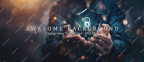 Cybersecurity And Data Protection Shield And Lock Symbol Premium Ai