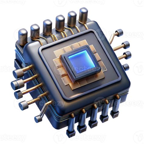 Stunning Rustic A Close Up Of A Quantum Computer Processor Intricate Details And Glowing