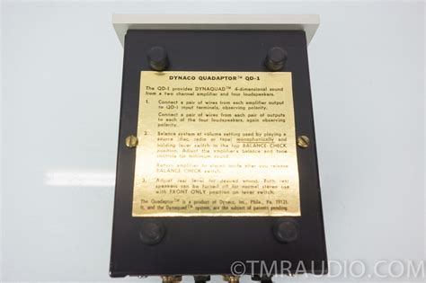 Dynaco Quadaptor Vintage Quadraphonic Adapter The Music Room