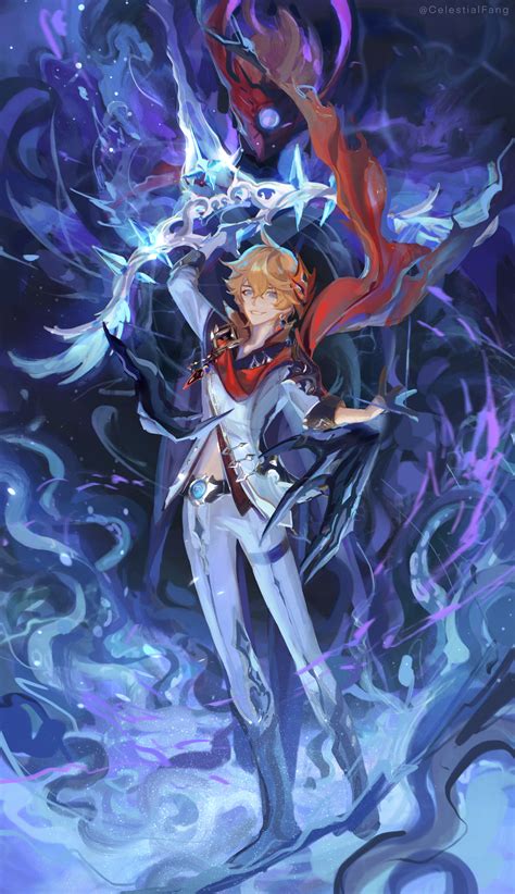 Celestial Fang Tartaglia Genshin Impact Genshin Impact Black