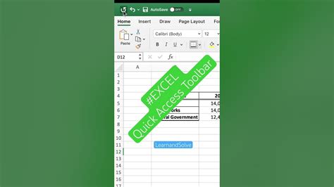 Undo And Redo Button The Quick Access Toolbar Microsoftexcel Youtube
