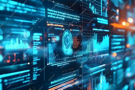Abstract Digital Interface With Graphs Charts And Data Premium Ai