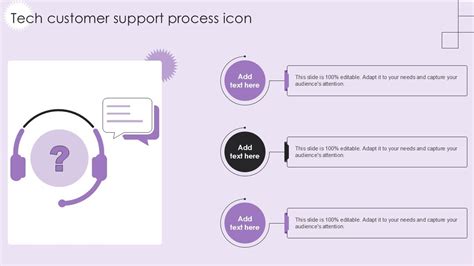 Tech Customer Support Process Icon Ppt Presentation Ppt Sample