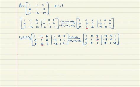 Solveddetermine A 1 If Possible Using The Gauss Jordan Method If A