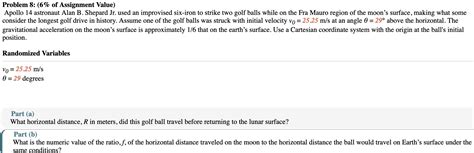 solved problem 8 6 ﻿of assignment value apollo 14