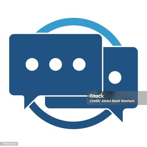 채팅 통신 아이콘입니다 메시징 대화 피드백 개념 고객 지원 개념에 대한 그림 Brand Name Online Messaging Platform에 대한 스톡 벡터 아트 및