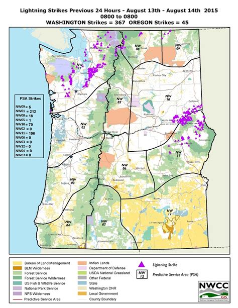 Northwest Interagency Coordination Center 8 14 15 Nwcc Lightning And
