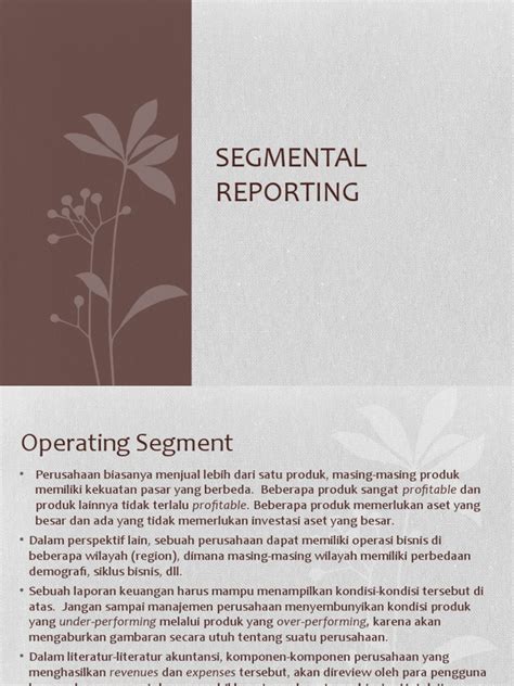 Segmental Reporting Indo Pdf
