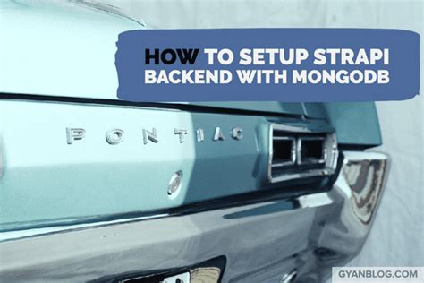 Tutorial How To Setup Strapi Backend With Mongodb Gyanblog