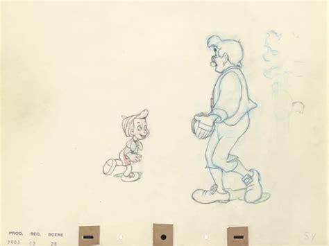 Pinocchio Animation Pencil Test