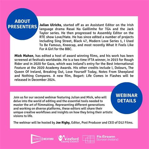 Creative Workflows Screen Wexford