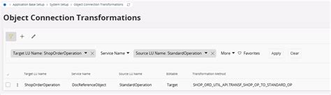 Object Connection Transformation Standard Operation Ifs Community