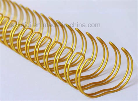 China Gold Color Twin Ring Wire A4 Size Double Loop Wire For Notebook