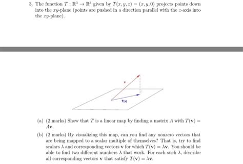 Solved 3 The Function T R3 → R3 Given By Tx Y Z X