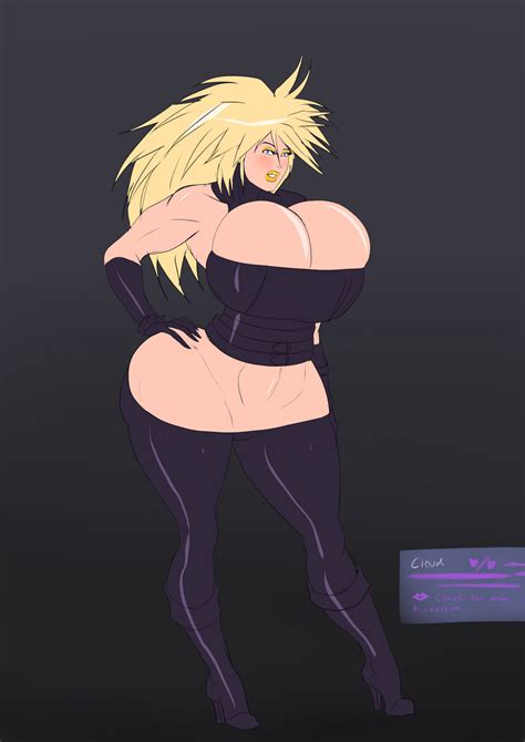 Rule 34 Annon Bimbo Blonde Hair Cloud Strife Final Fantasy Final Fantasy Vii Gameplay