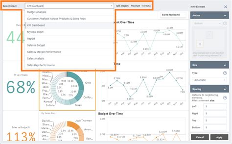 Qlik Object Charts Report Elements