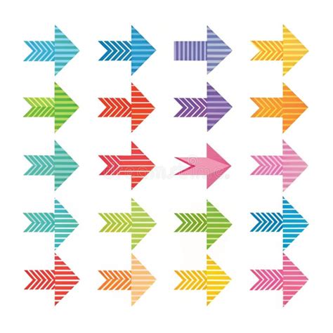 Flat Design Arrow Collection Illustration Stock Illustration Illustration Of White Vector