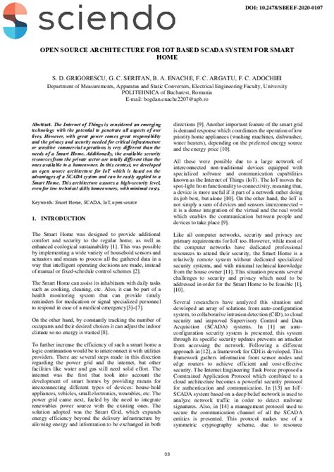 Pdf Open Source Architecture For Iot Based Scada System For Smart Home
