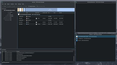 In Kde Partition Manager The Panels Are Disconected From The Main App