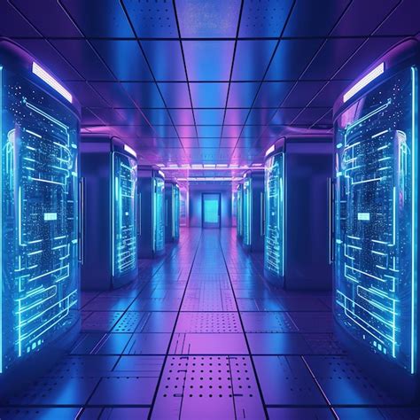 Premium AI Image Server Rack Inside Data Center