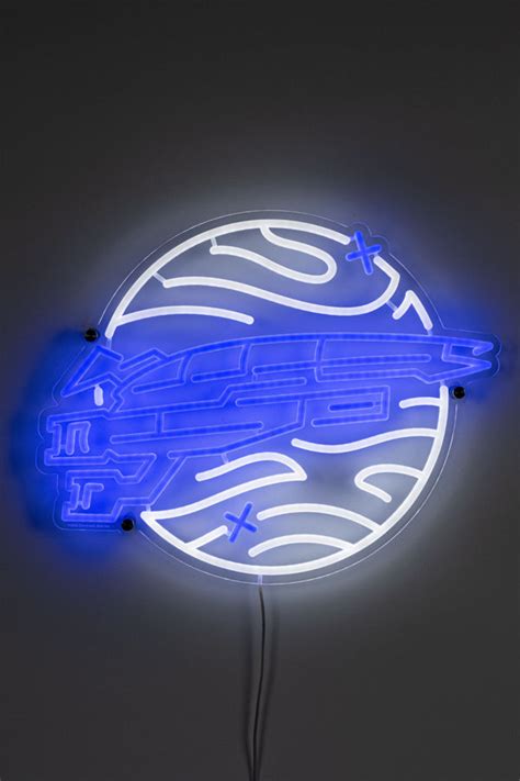 Mass Effect Blue Normandy Led Wall Art Official Bioware Gear Store
