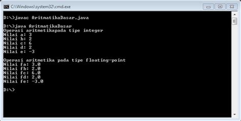 Contoh Program Aritmatika Dasar Java Syaffiyulloh Waskito Jati