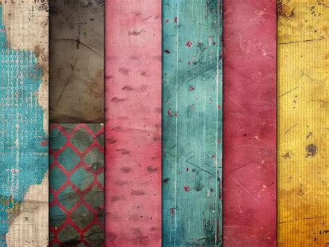 Array Of Vintagethemed Paper Displaying An Array Of Colors And