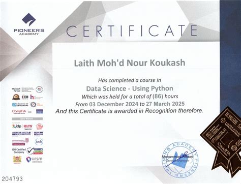 Im Excited To Announce That Ive Earned The “data Science Using Python” Certification After