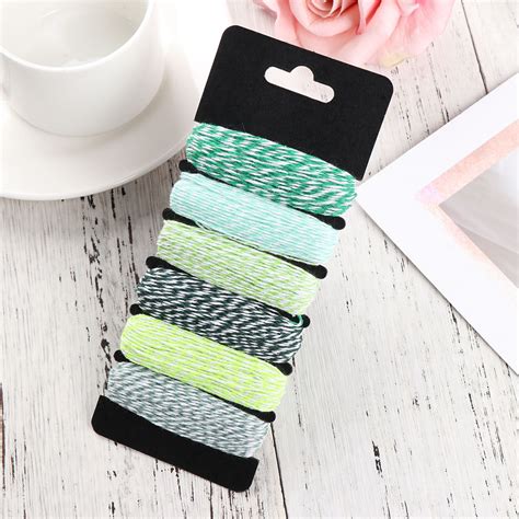 4ply Color Baker Twine Cotton Rope Thin Mixed Doub Grandado