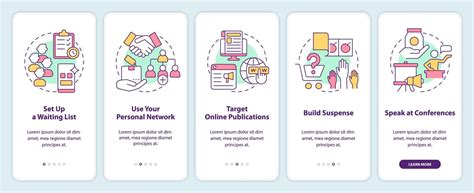 Premium Vector Landing Your First Customers Tricks Onboarding Mobile App Screen